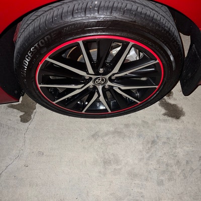 26FT Red Car Wheel Hub Rim Edge Protector Ring Tire Guard Sticker ...