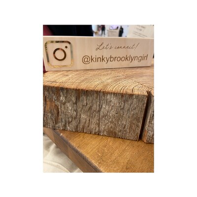 Social Media Sign Small Shop Wooden Sign Minimalist Business Signage ...