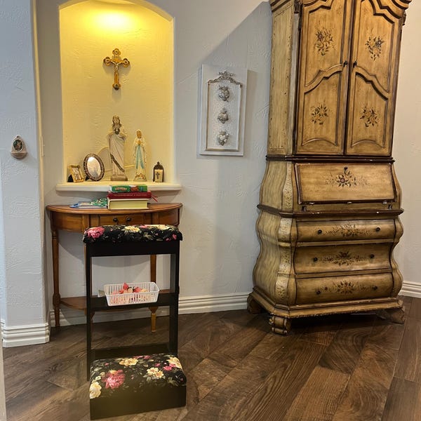 Padded Prayer Altar Prayer Bench or Prayer Kneeler Handmade for You a ...