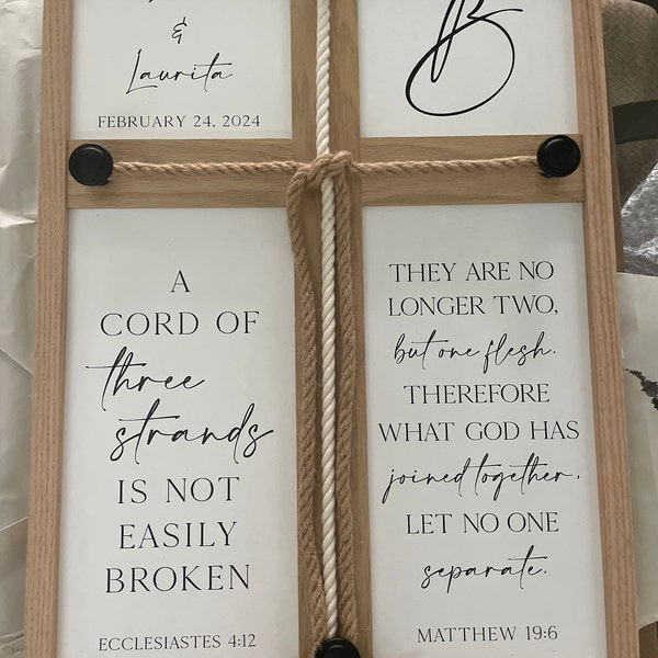 Classic Trinity Braid Wedding Sign – Cord of Three Strands Christian ...