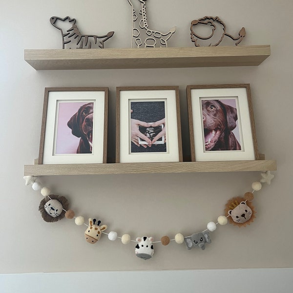 Kids Safari Nursery Decor Wall Art Set of 3 Jungle Animals Playroom ...