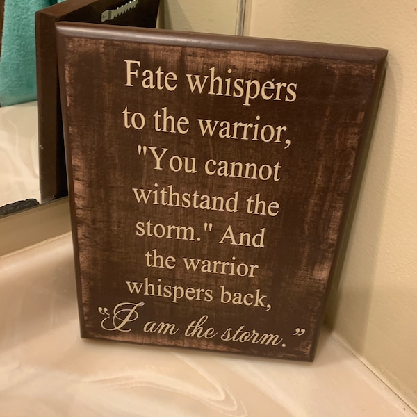 I Am the Storm Sign, Inspirational Quote, Uplifting Wood Sign, Gift for ...