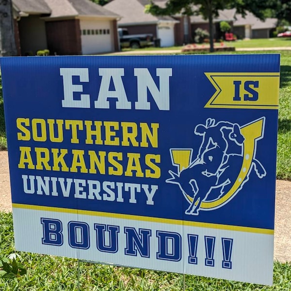 College Bound Yard Sign, College Logo Sign, Custom College Yard Sign ...