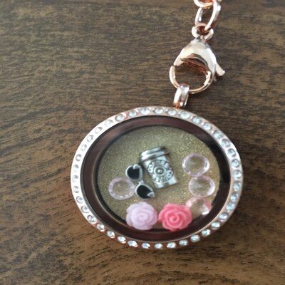 Light Pink Crystal Floating Charm Set for Floating Lockets-october ...