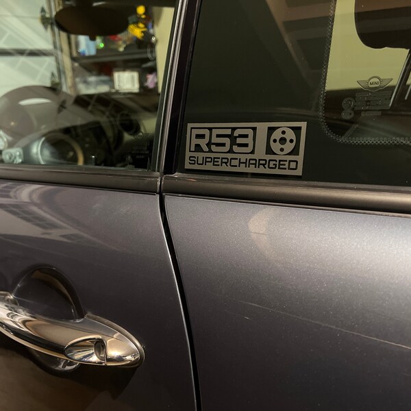 Mini Cooper S R53 Supercharged Pulley Car Vinyl Decal Sticker | R53 ...