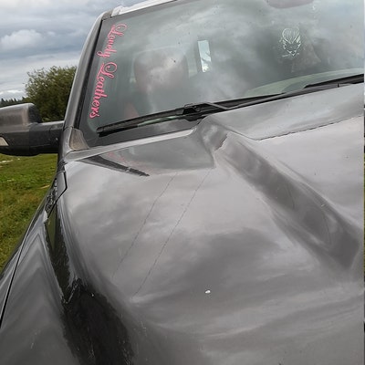 CUSTOM TEXT Script VERTICAL Windshield Vinyl Side Decal - Etsy