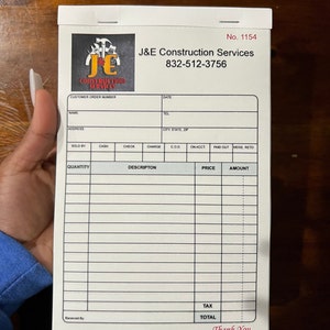 2 Part Ncr Carbonless Sales Receipt Book Full Color Customized 5.5 X 8. ...