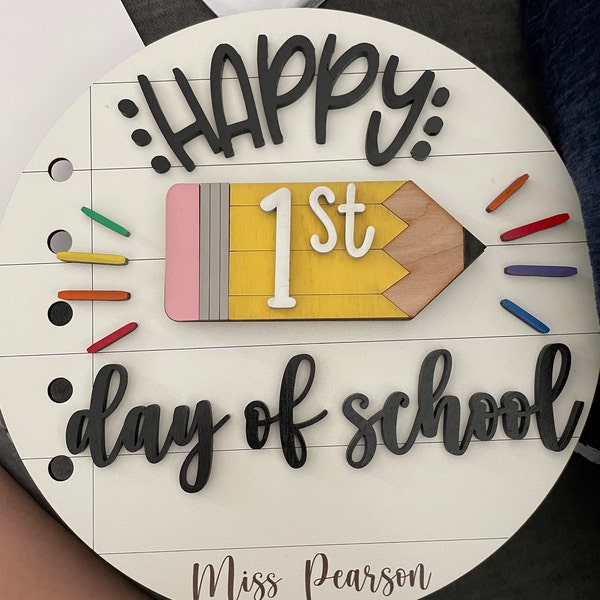 Interchangeable First Day of School Sign, 100th Day of School School ...