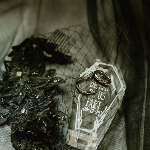 Coffin Ring Box, Halloween Wedding Ring Box, Acrylic Ring Box for ...