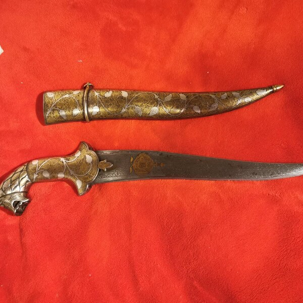 Ceremonial Sikh Rajput Maratha Indian Royal Sword Talwar With Gold ...