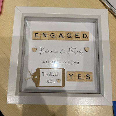 Personalised Engagement Frame, Engagement Photo Frame, Engaged Gift ...