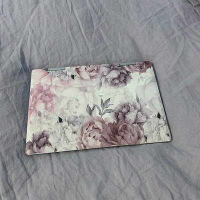 Dark Floral Laptop Skin Flower Aster Notebook Vinyl Decal Dell Lenovo ...