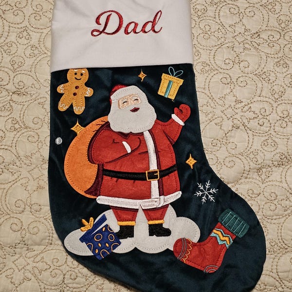 Personalized Christmas Stockings Luxury Velvet Stocking Embroidered ...