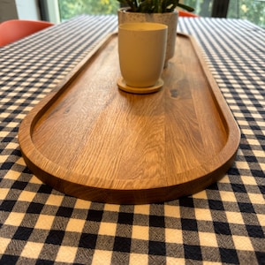 Oak Wood Tray, 9 X 18 Cm. Wooden Desk Tray for Jewelry, Keys, Watch ...