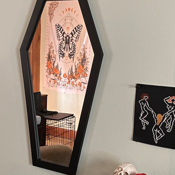 Gothic Decor Coffin Mirror 21 Inches by 11 Inches - Etsy UK