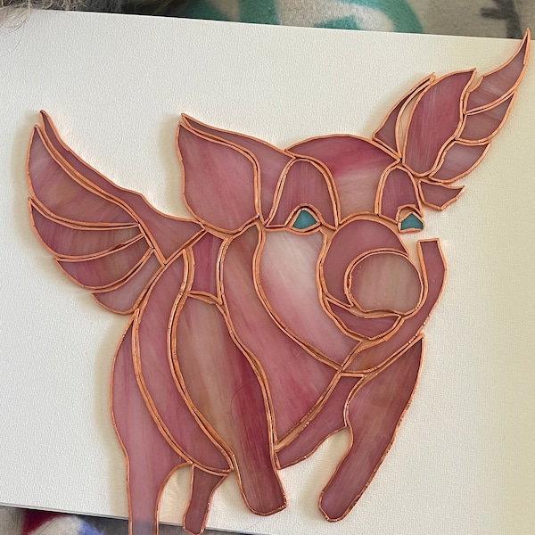 Flying Pig Stained Glass Pattern - Includes Printable Pages and Cricut ...