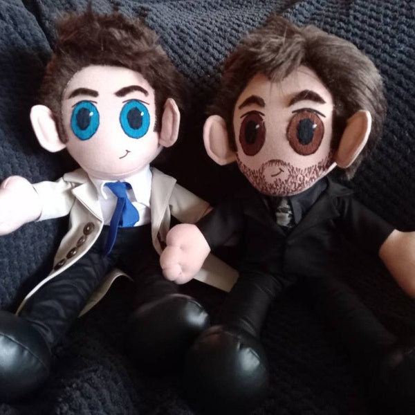 Crowley Supernatural Doll Plushie Toy Mark Sheppard - Etsy