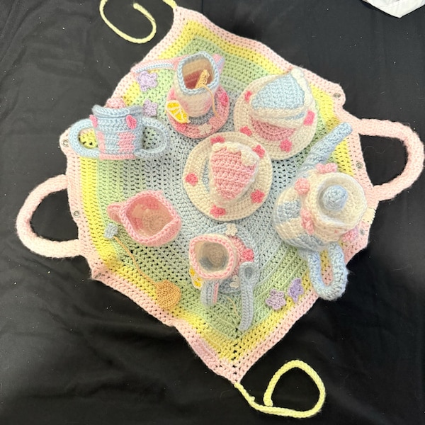 Tea Set Crochet Pattern PDF Download,crochet Tea Set, Crochet Tea Set ...