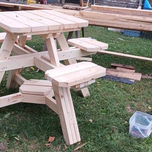 Easy Build Picnic Table A Great Weekend Picnic Table Project - Etsy