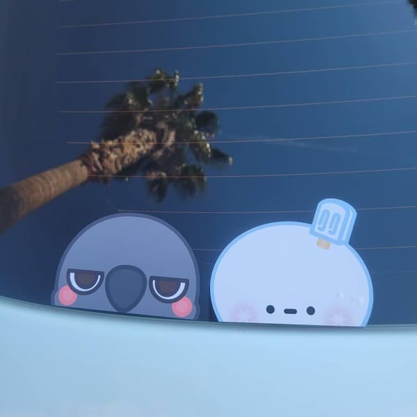 Love and Deepspace Mascot Peeker Sticker | Waterproof Car Decal | Happy ...