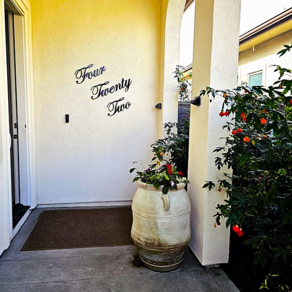 Script Address Sign Metal,script House Numbers,custom House Numbers ...