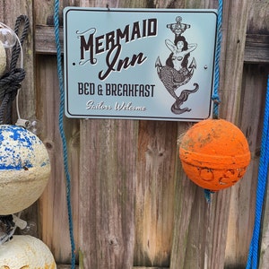 Mermaid Inn Sign, Mermaid Decor Sign, Mermaid Lovers, Metal Sea Sign ...