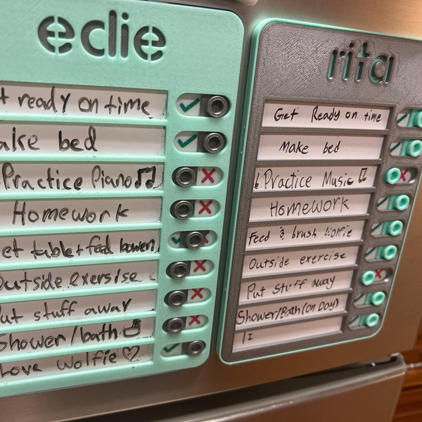 9 Slot Sliding Chart, Routine Chart, Daily Checklist, Kids Daily Tasks ...