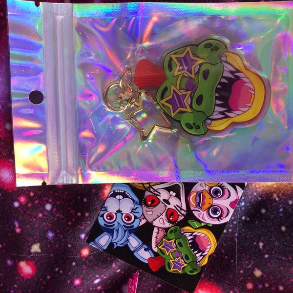 FNAF Security Breach Keychains Glamrock / Shattered Freddy, Monty ...