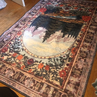 Vintage Farmhouse Decor Pig Rug, Cute Animal Rug for Maximalist Home ...