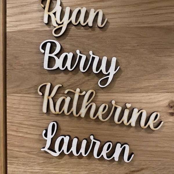 Wooden Place Names Wedding Name Tags Rustic Place Setting Wedding ...