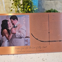 Personalised Solid Copper Photo and Map Print - Etsy