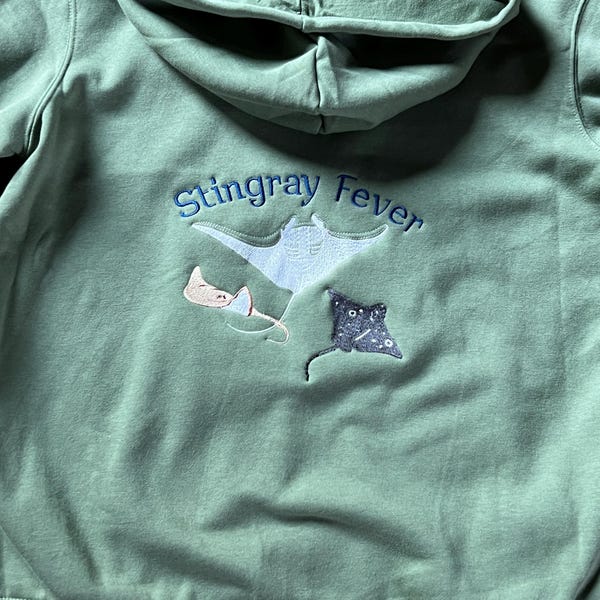 Oceanic Manta Ray Embroidery Design Stingray Underwater Pattern for ...