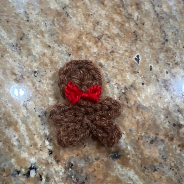 Crochet Pattern Gingerbread Man Decoration Mini Christmas Garland ...