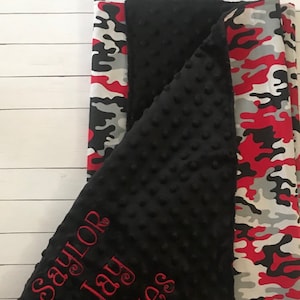 Red and Black Camo Fabric by the Yard, Camouflage Fabric, Red Camo, Red ...