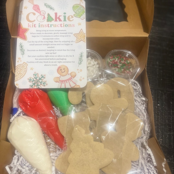 Editable Christmas Cookie Instructions Card Template, Editable Cookie ...