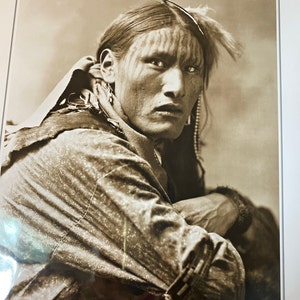 Chief Bone, Professionally Restored Large Color Photograph of Vintage ...