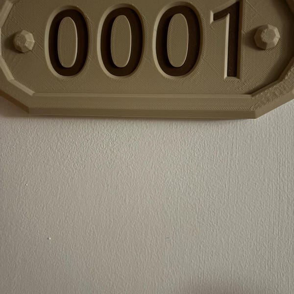0001 Door Sign - Roblox Doors Inspired - Pretend Play - Etsy