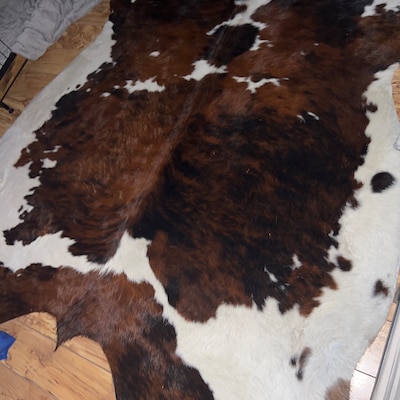 Tricolor Cowhide, Speckled Longhorn Cowhide Rug, Brown and White Hide ...