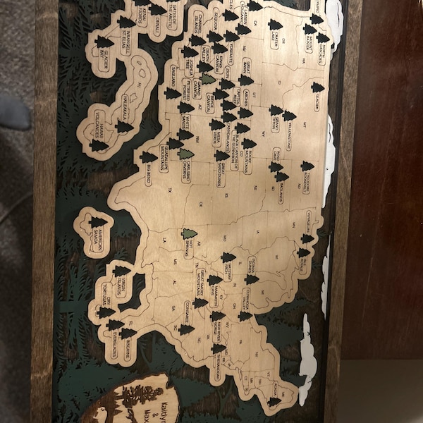 Great Lakes Layered Map, Depth Map, Customized Wood Map, Contour ...