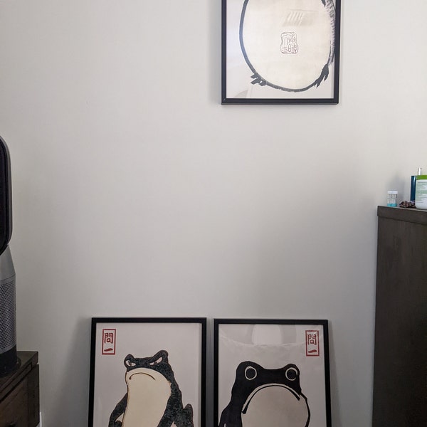 Japanese Set of 3 Frog Posters, Japanese Frog Prints, Matsumoto Hoji ...