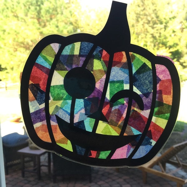 Pumpkins Suncatcher Kit, Halloween Crafts for Kids, Fall Class Party ...
