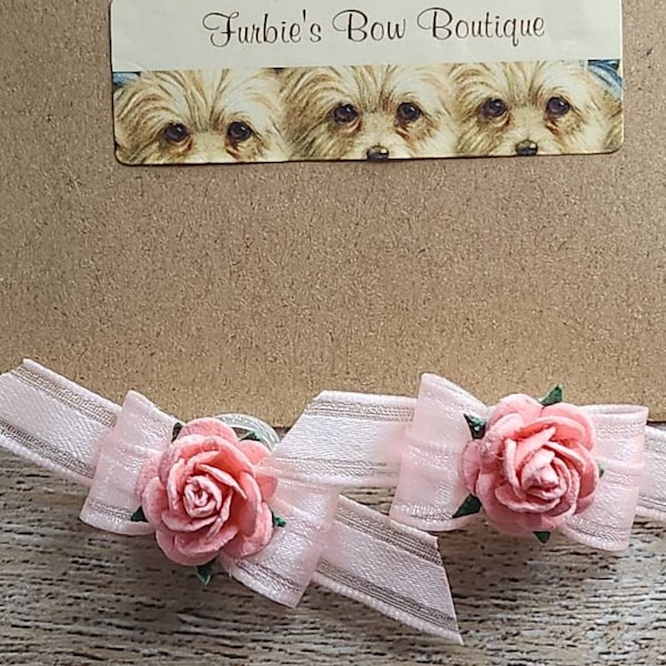 Petite Dog Bows,small Dog Hair Bows,pigtail Bows for Dogs,bows for ...
