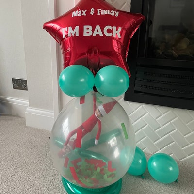 Personalised Elf Arrival Balloon Kit ELF BALLOON Elf POP Balloon - Etsy