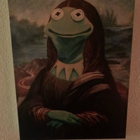 Mona Lisa Kermit the Frog Muppets Fine Art Canvas Wrap - Etsy Canada