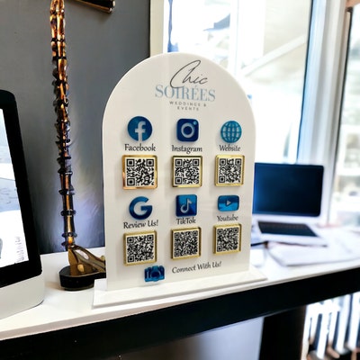 Six QR Code Custom Sign, Shaved Ice, Snow Cones, Mobile Truck, Vendor ...