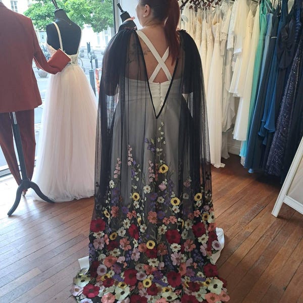 Soft Flower Lace Bridal Juliet Veil Boho Short Wedding Cap Veil 1930s ...