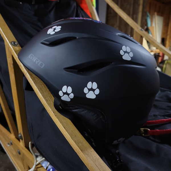 Dog Print Reflective Decals, 15 Dog Tracks Motorcycle Helmet Stickers ...