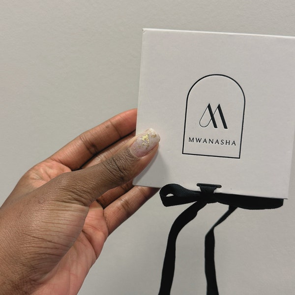 50pcs White Ribbon Gift Box Custom Necklace Box With Microfiber Bag ...