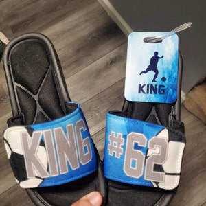 Custom Baseball Slides Flip Flops Sandals Custom Baseball - Etsy