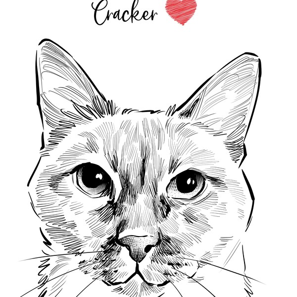 Custom Cat Canvas, Cat Portrait, Cat Canvas, Cat Painting, Cat Loss ...